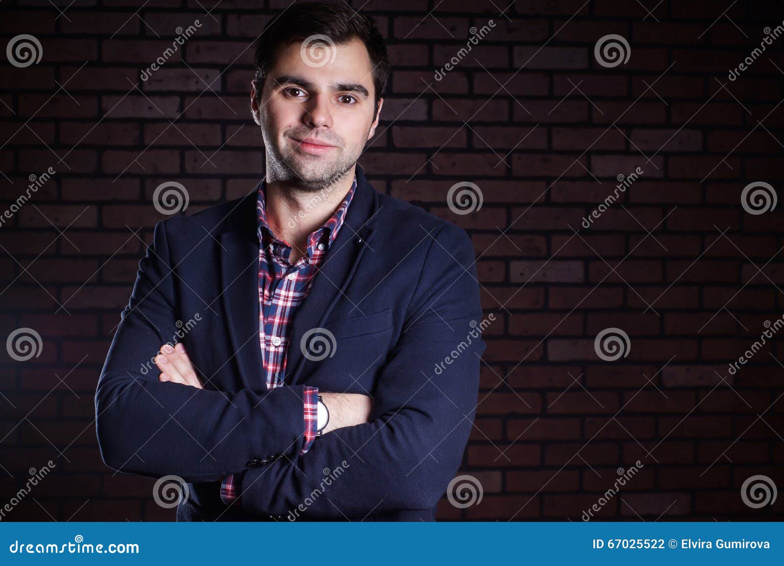 Portrait of Handsome Man in Jacket Stock Photo - Image of posing ...