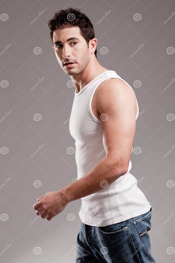 Portrait of a Handsome Man Looking Left Side Stock Photo - Image of ...