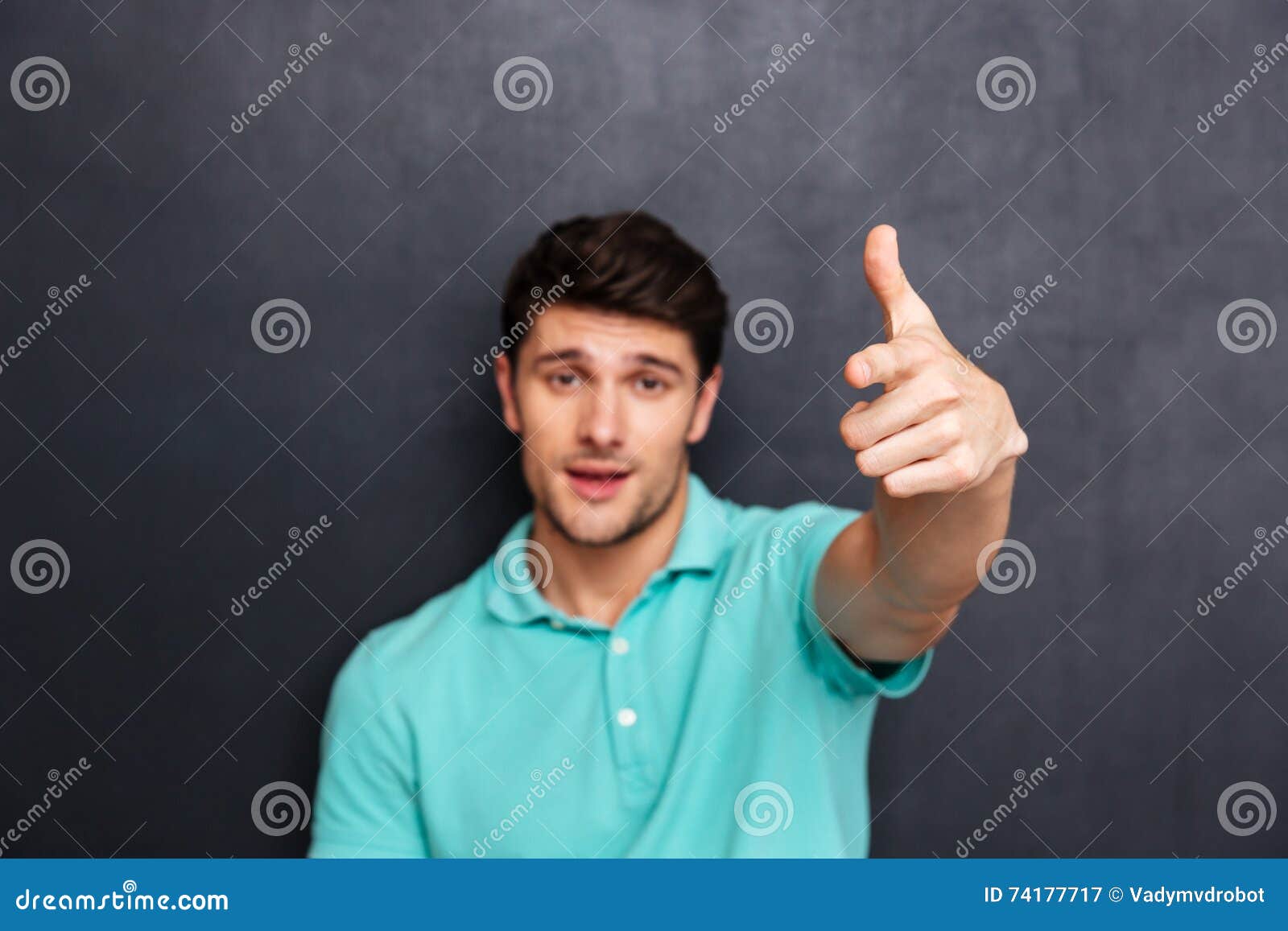 Portrait of a Handsome Man Pointing Finger at Camera Stock Image ...