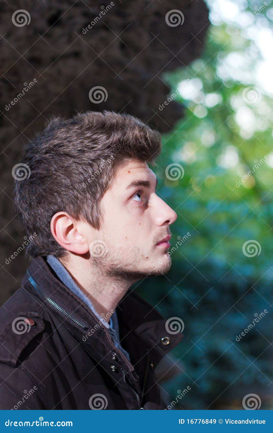 Portrait of a Handsome Man in Profile Stock Image - Image of looking ... Portrait of a Handsome Man in Profile Stock Image - Image of looking ...