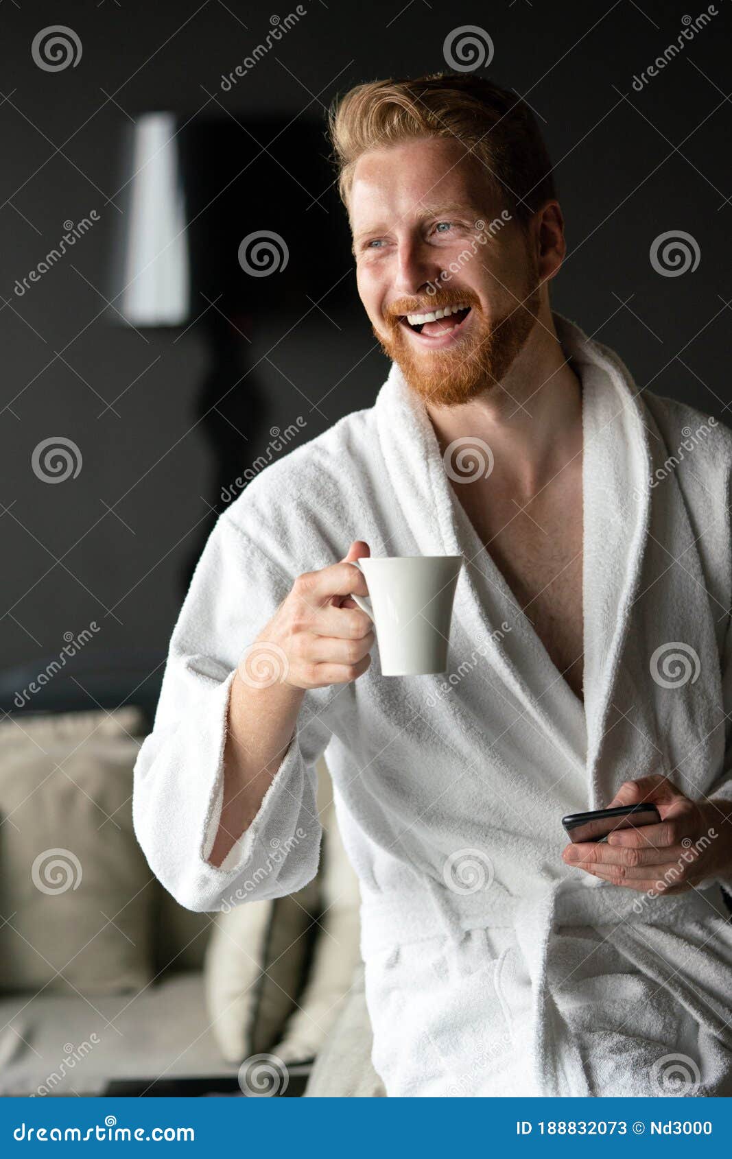 Portrait of Handsome Man Relaxing Enjoying Weekend Stock Image - Image ...