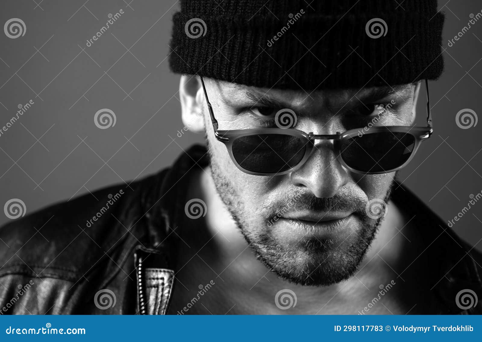 Portrait of Handsome Man with Serious Face. Stock Image - Image of ...