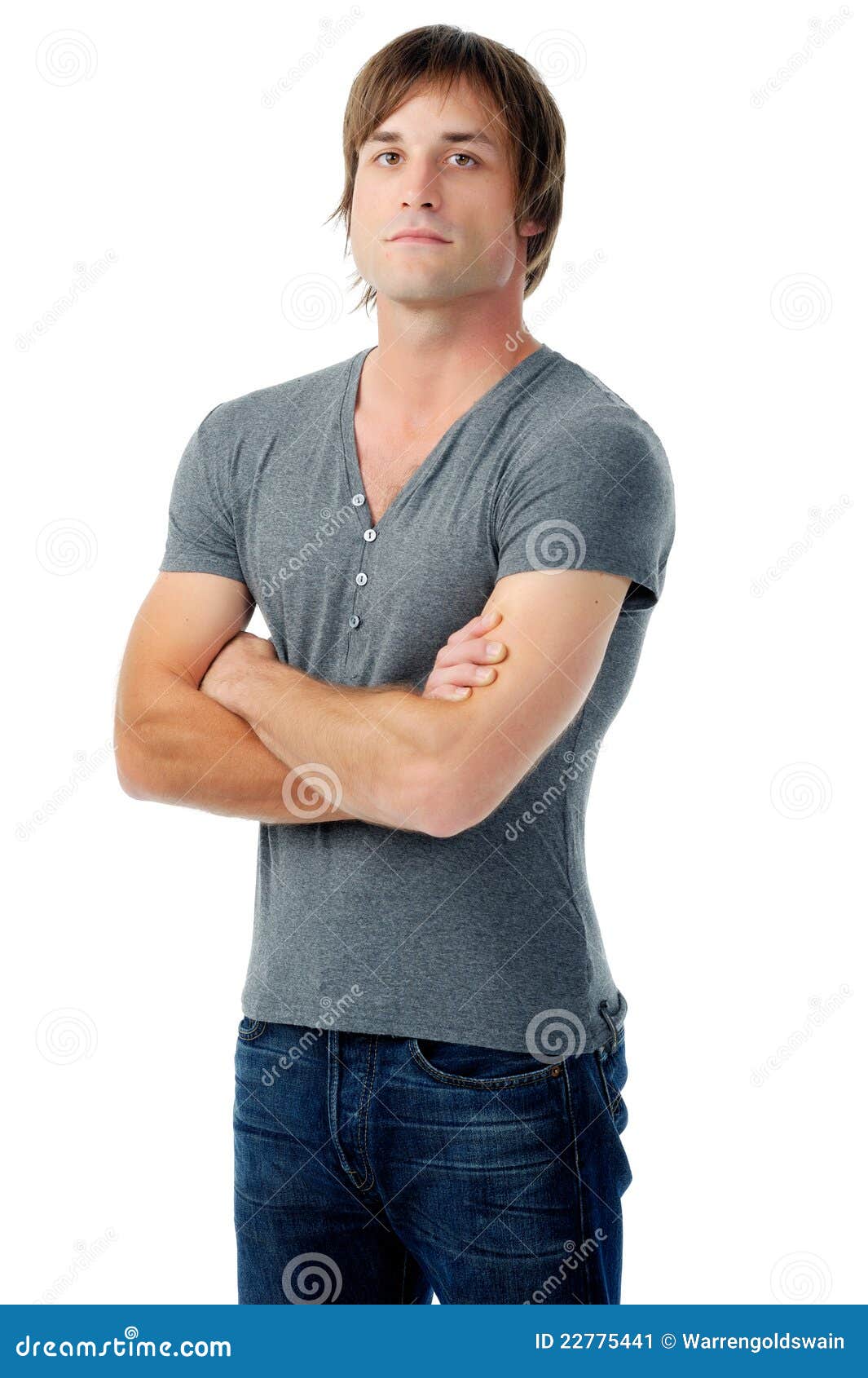 Portrait of a Handsome Man in Studio Stock Image - Image of isolated ...