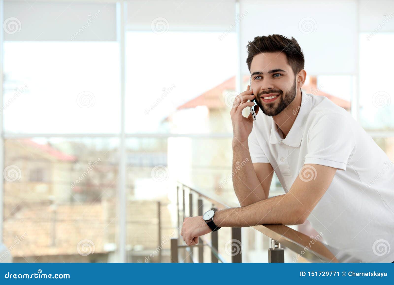 Portrait of Handsome Man Talking on Phone Stock Image - Image of ... Portrait of Handsome Man Talking on Phone Stock Image - Image of ...