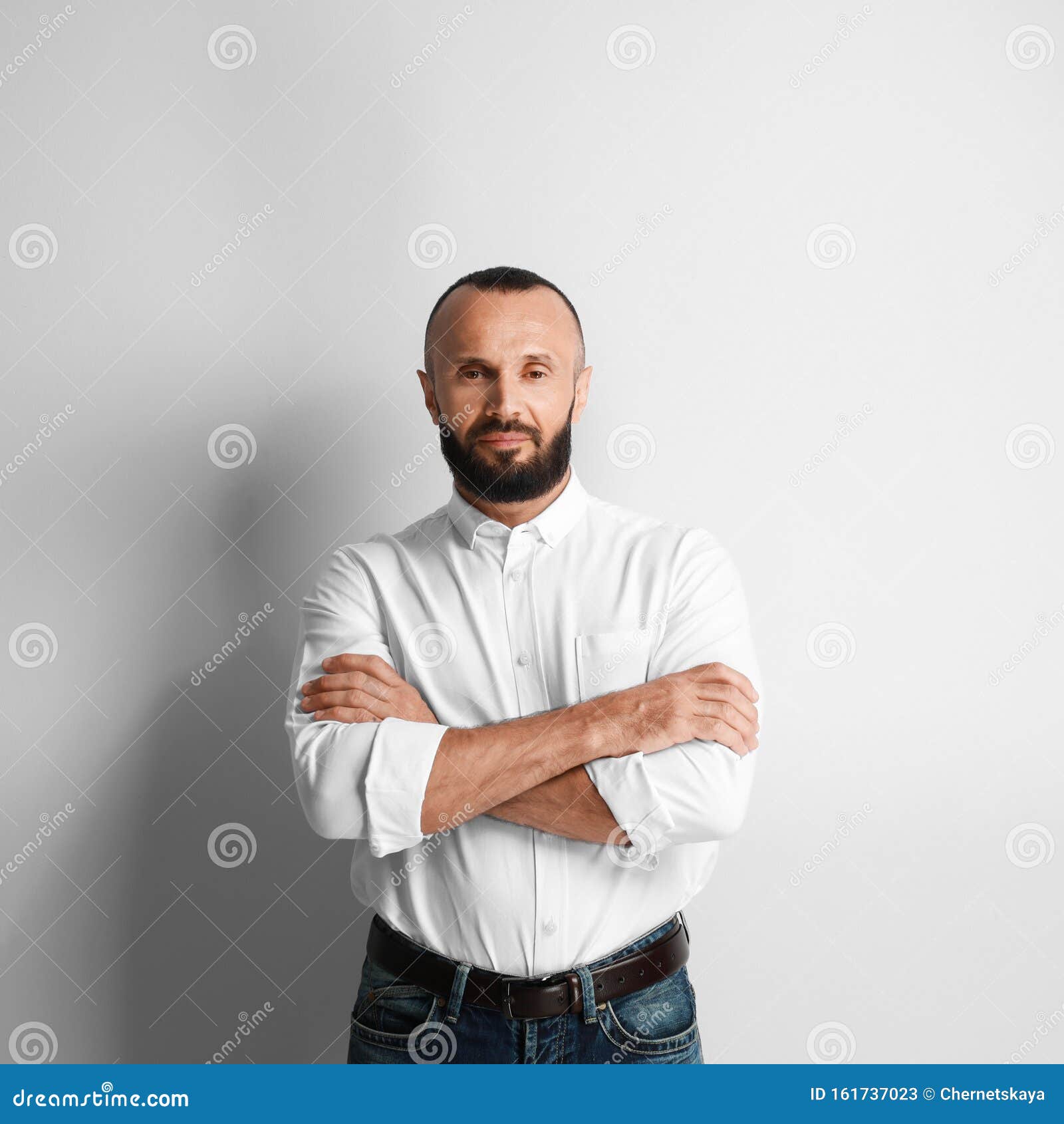 Portrait of Handsome Man on White Stock Image - Image of face ...