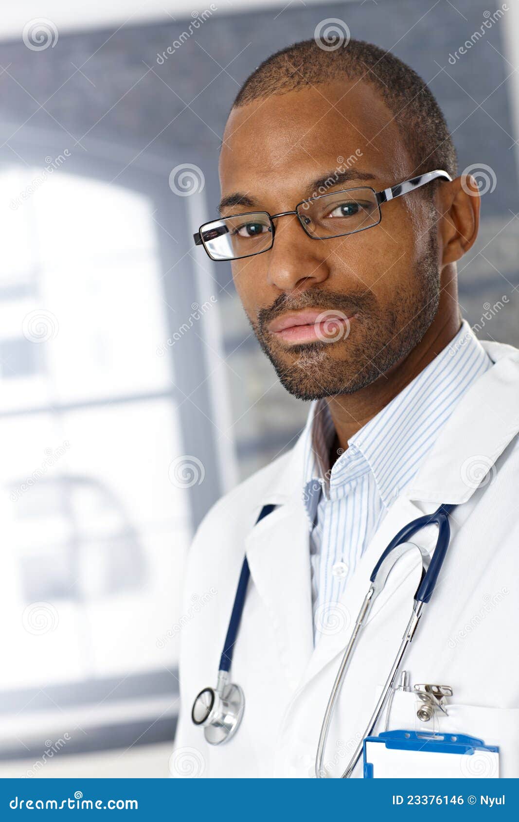 Portrait of Handsome Medical Doctor Stock Photo - Image of color ...