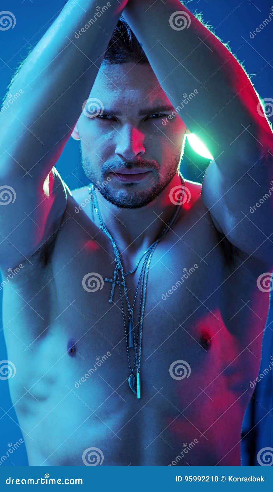 Portrait of a Handsome, Muscular Man Stock Photo - Image of casual ...