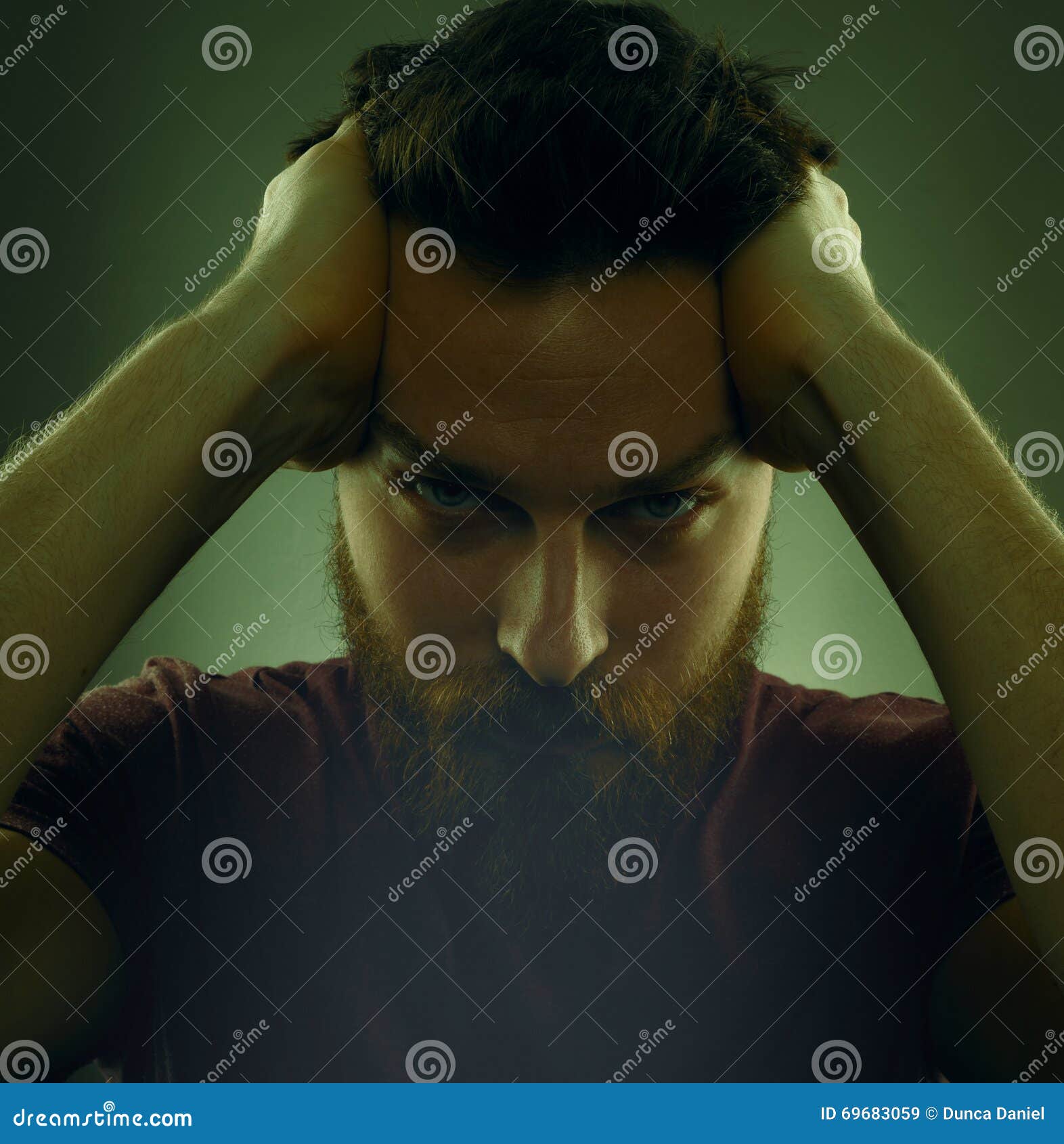 Portrait of Handsome Serious Bearded Man Stock Image - Image of bearded ...