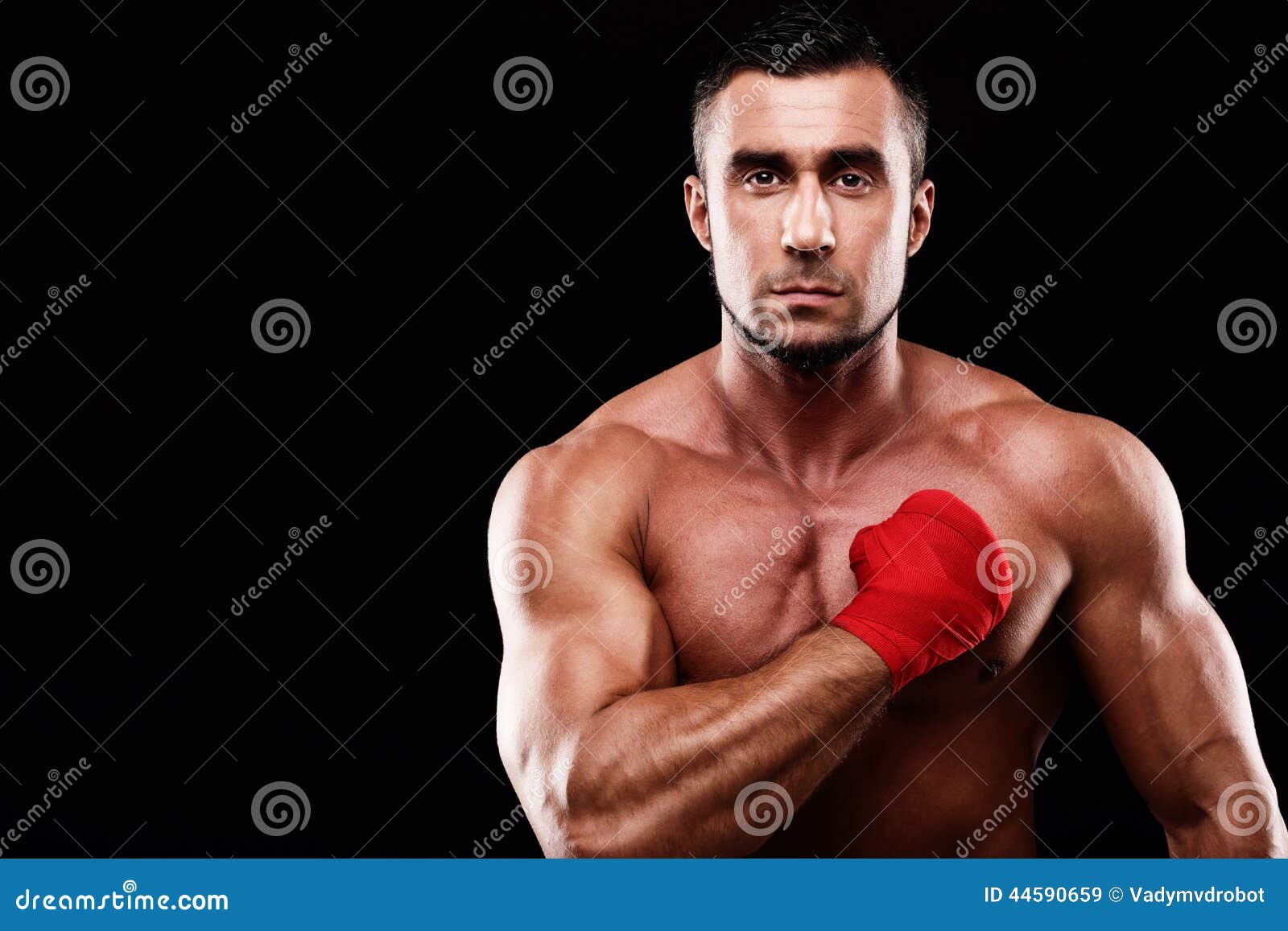 Portrait of a Handsome Sportsman Stock Image - Image of athletic ...