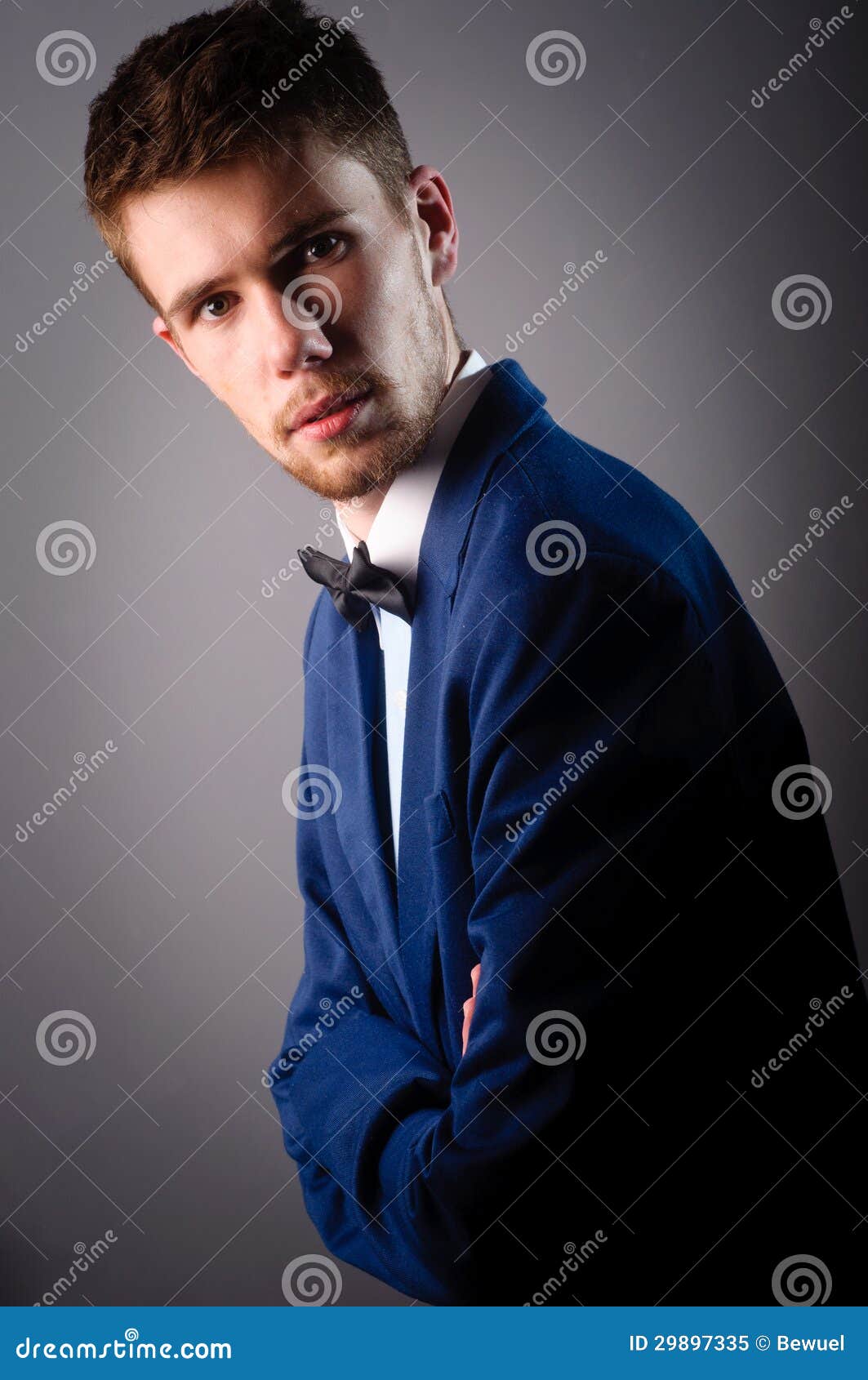 Portrait of Handsome Stylish Man Stock Image - Image of dark, human ...