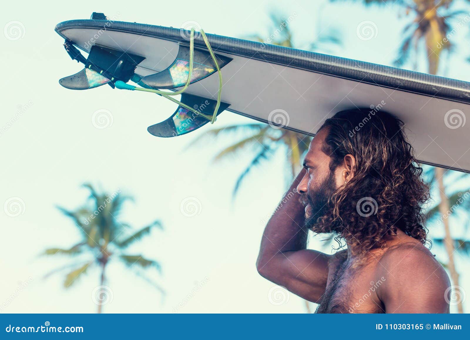 Portrait of a Handsome Surfer Stock Image - Image of portrait, board ...