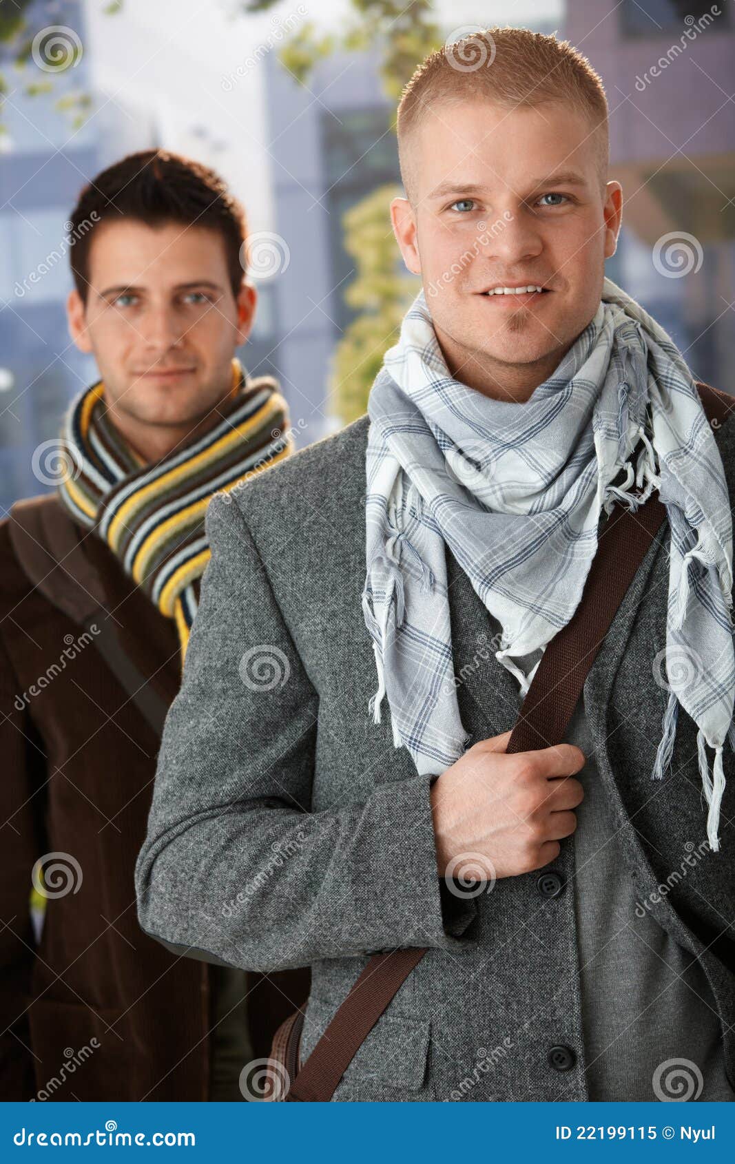 Portrait of Handsome Trendy Men Stock Image - Image of friend, looking ...