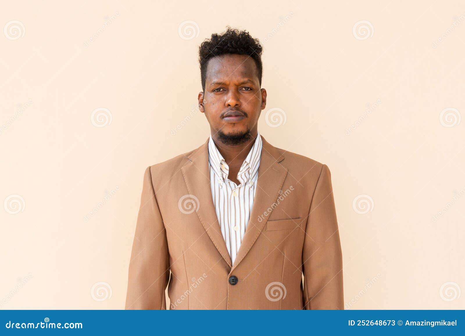 Portrait of Handsome Young Black Man Stock Image - Image of cool ...