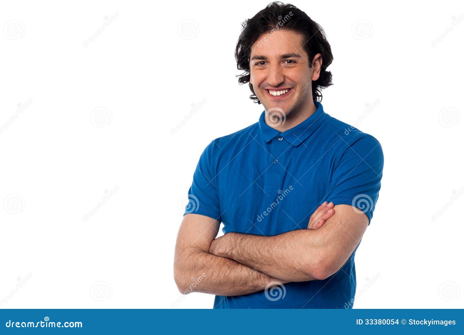 Portrait of Handsome Young Guy Stock Photo - Image of folded, confident ...