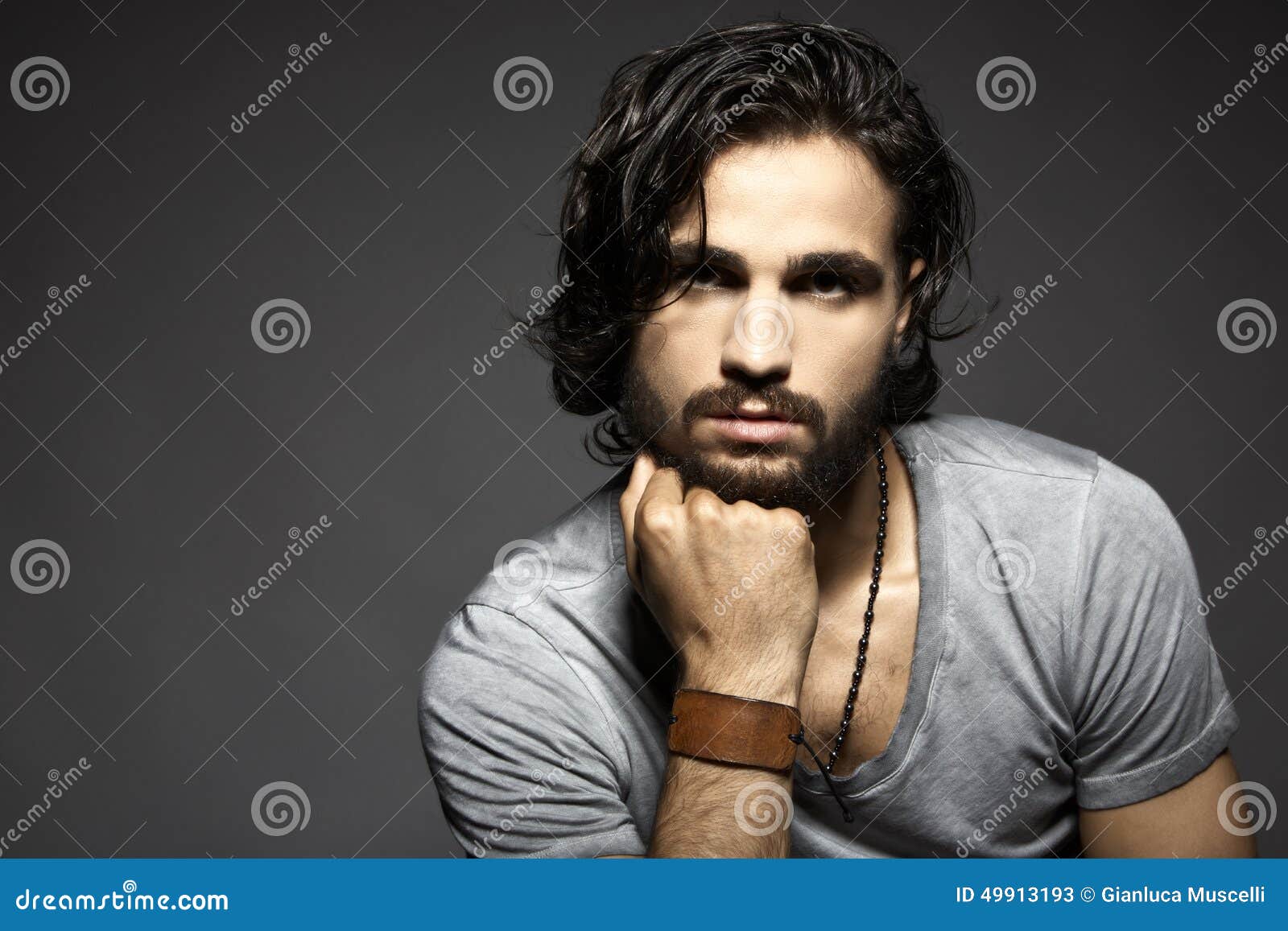 Portrait of Handsome Young Man Stock Image - Image of handsome, adults ...