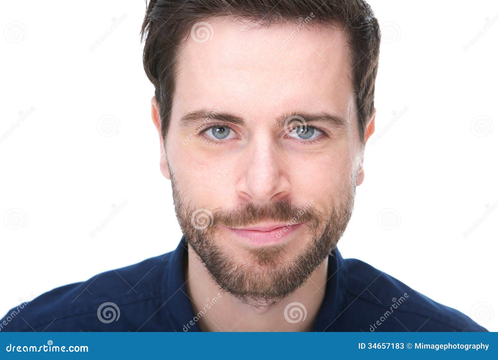 Portrait of a Handsome Young Man with Beard Smiling Stock Image - Image ... Portrait of a Handsome Young Man with Beard Smiling Stock Image - Image ...
