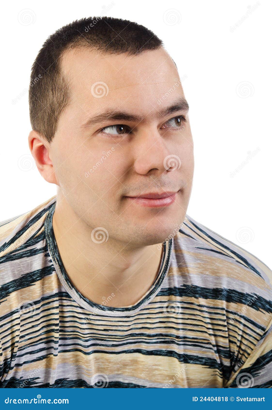Portrait of a Handsome Young Man Looking Away Stock Photo - Image of ...
