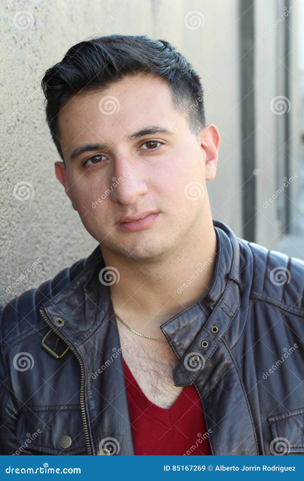 Portrait of a Handsome Young Man with Neutral Expression at Camera, on ...