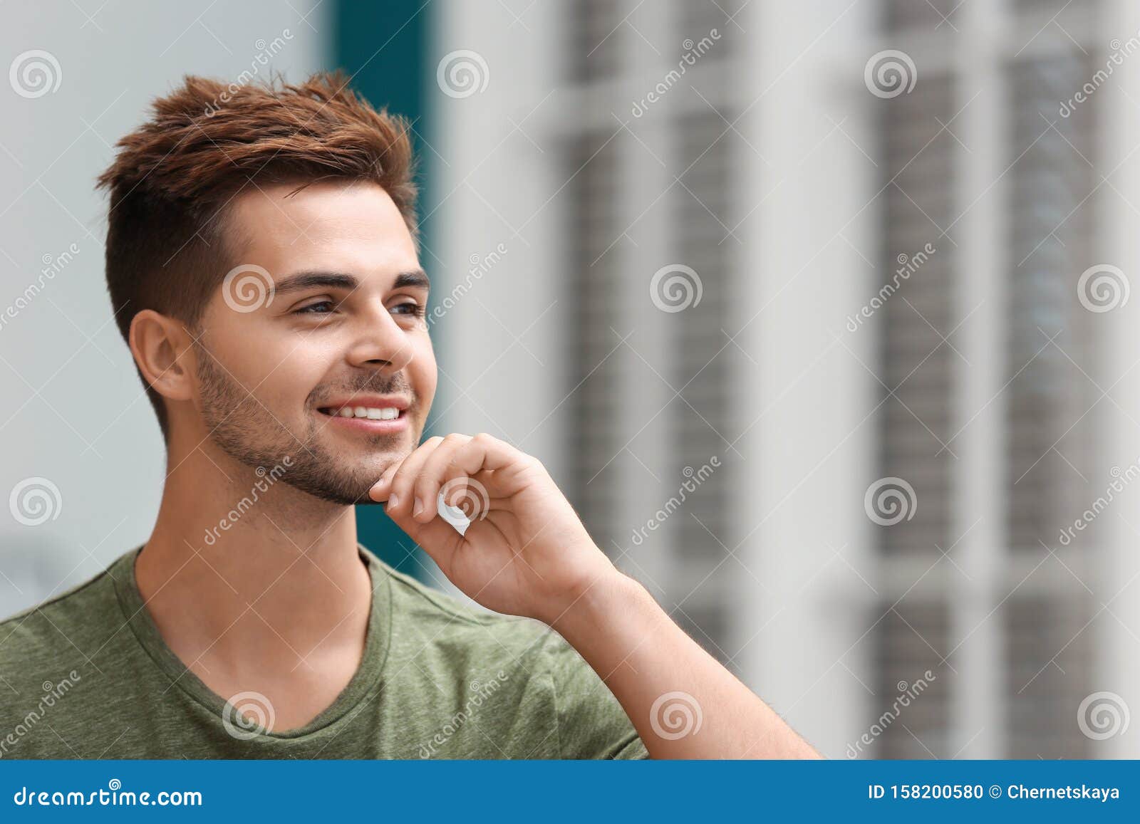 Portrait of Handsome Young Man in Room Stock Photo - Image of healthy ...