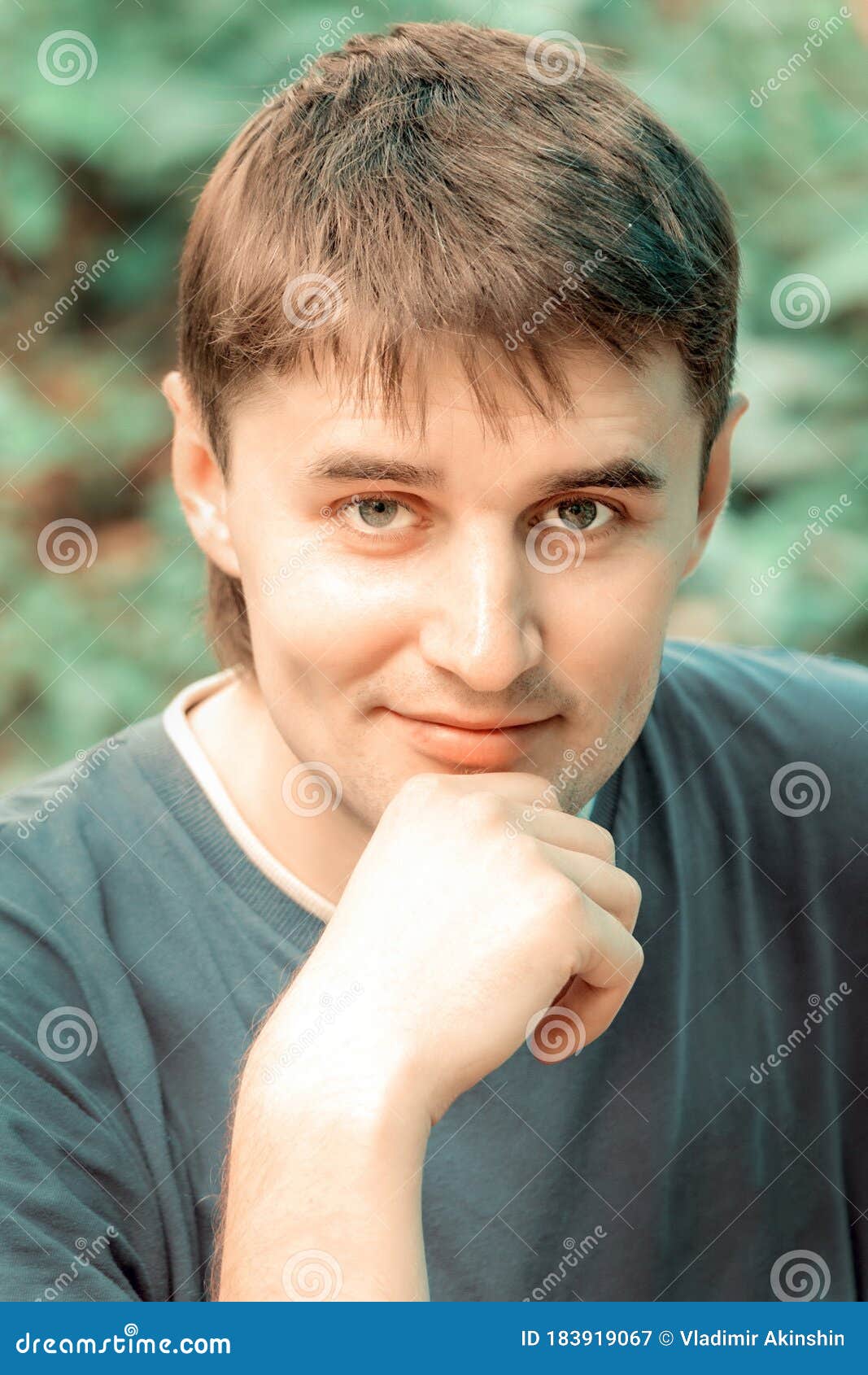 Portrait of a Handsome Young Man with a Smile Stock Image - Image of ...