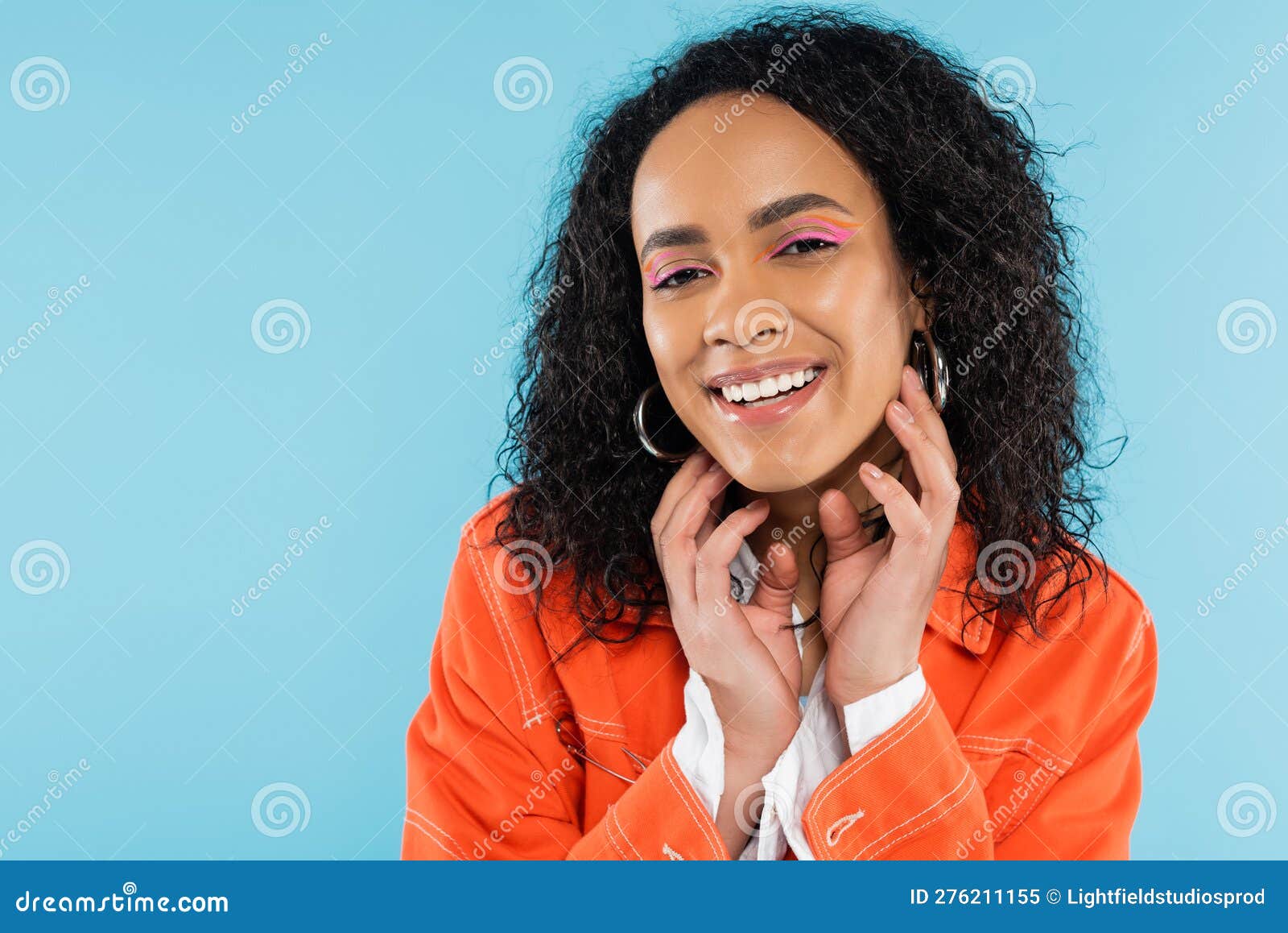Portrait Of Happy African American Woman Stock Image Image Of Beauty
