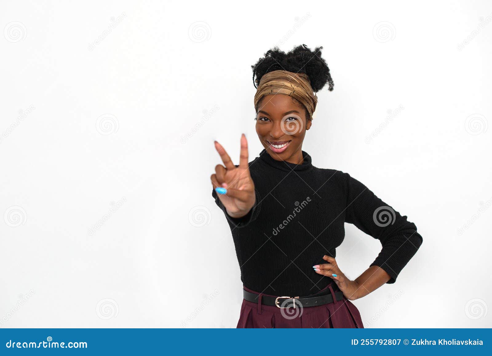 Portrait Of Happy African American Woman Stock Image Image Of