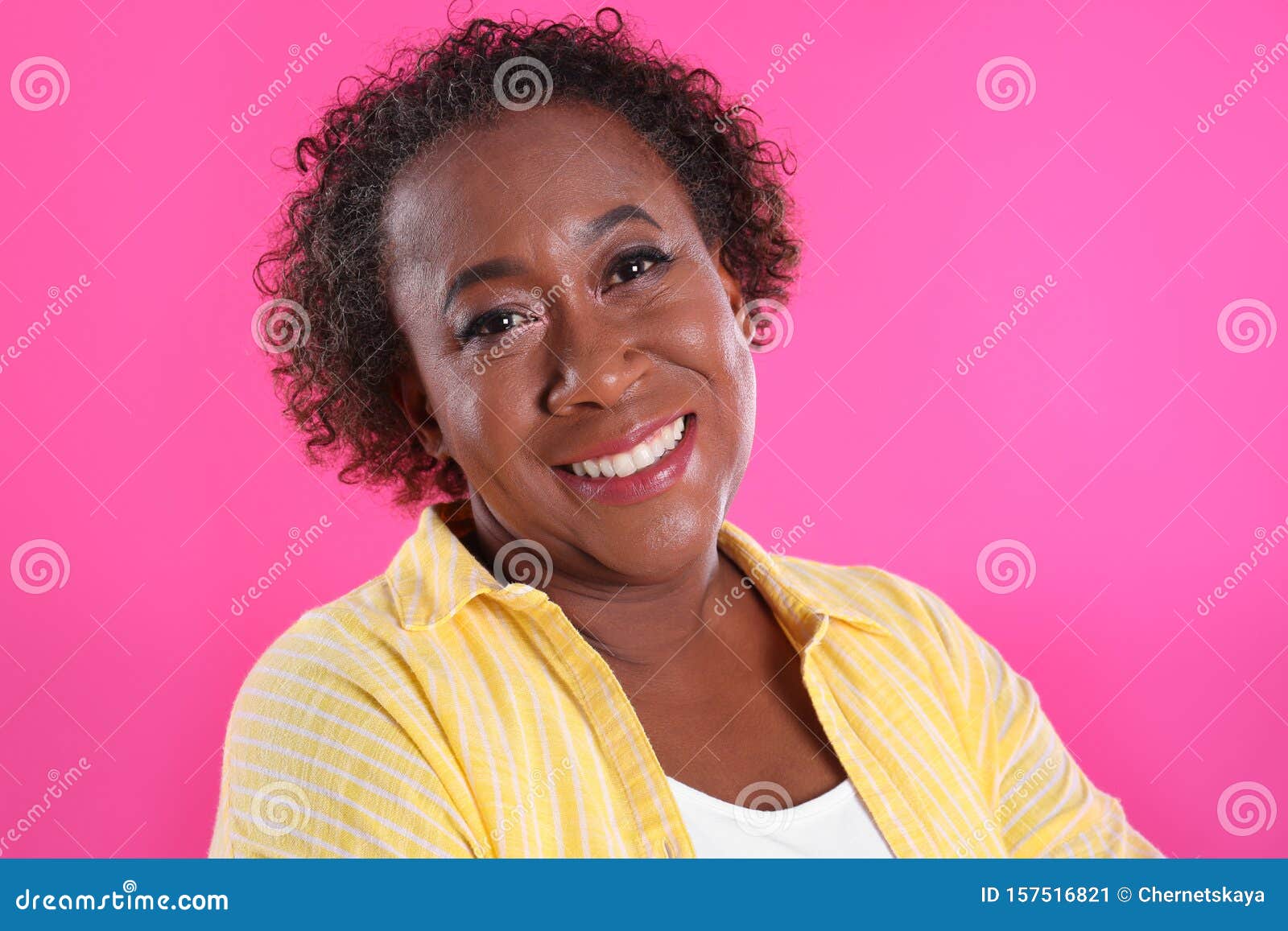 Portrait Of Happy African American Woman Stock Image Image Of