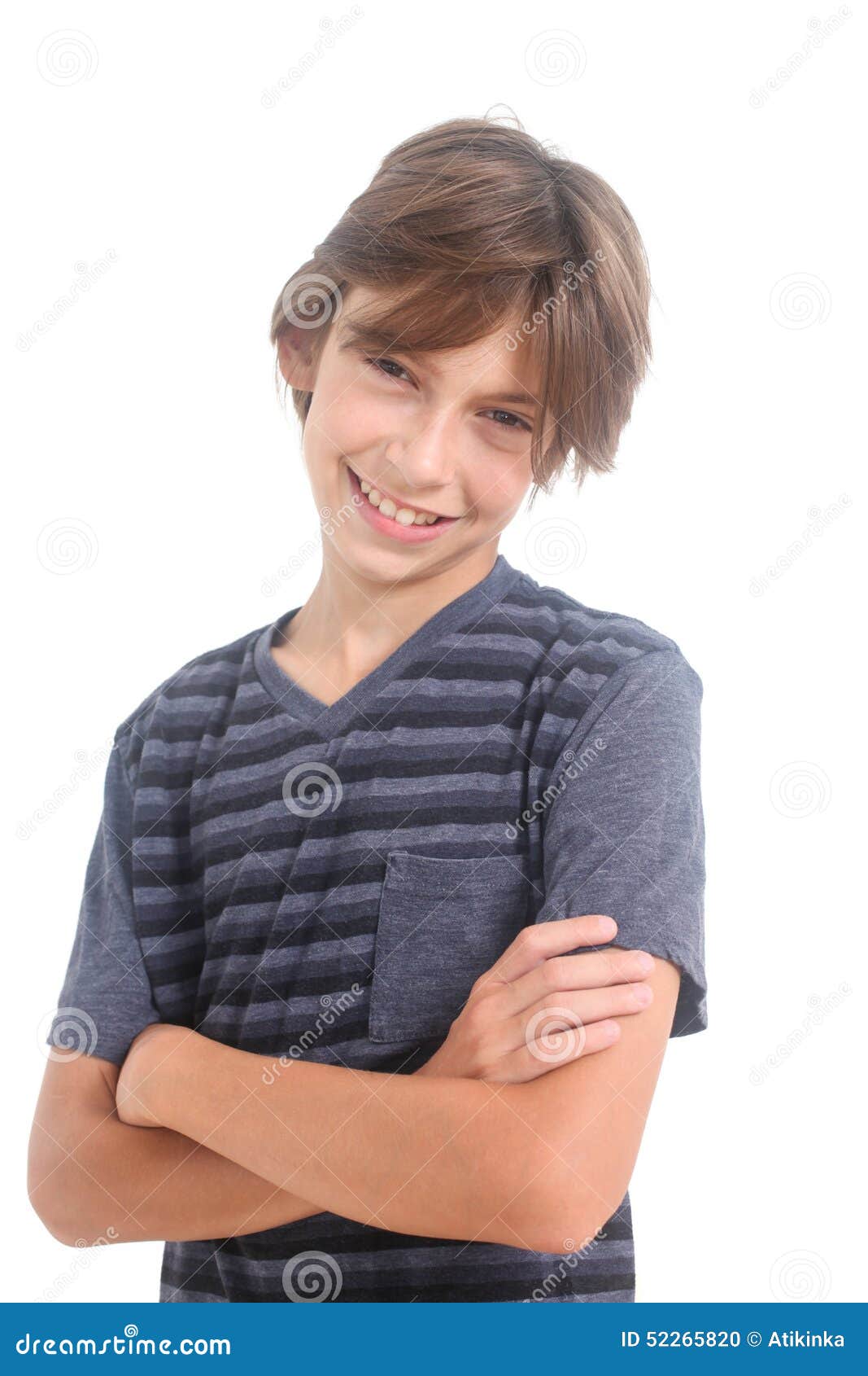 Portrait of a happy boy stock photo. Image of isolated - 52265820