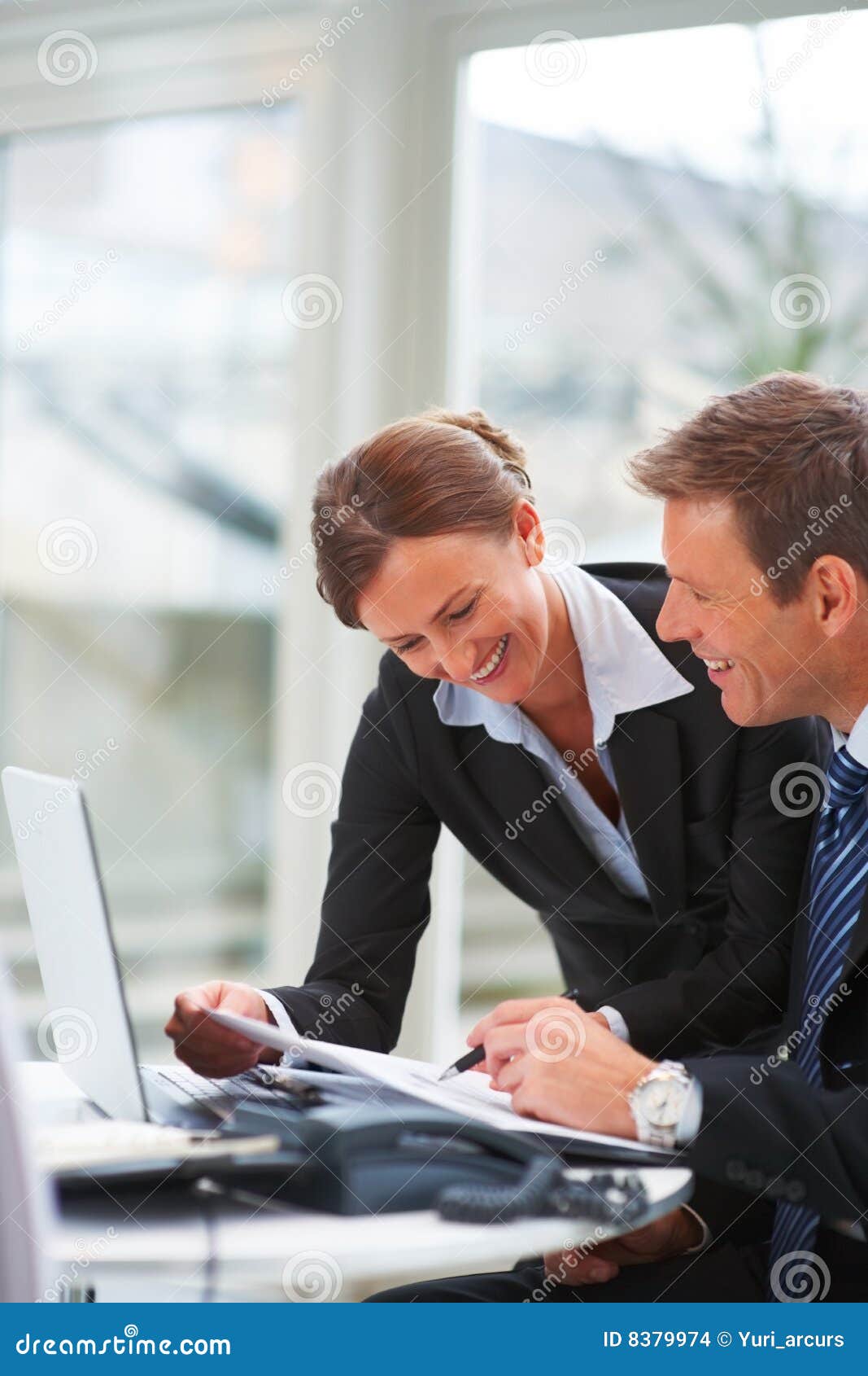 Portrait of Happy Business Colleagues Stock Photo - Image of female ...