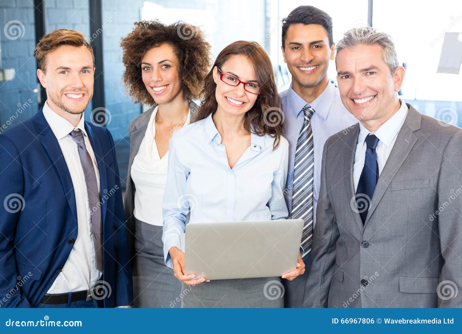 Portrait of Happy Business Team Stock Photo - Image of confidence ...