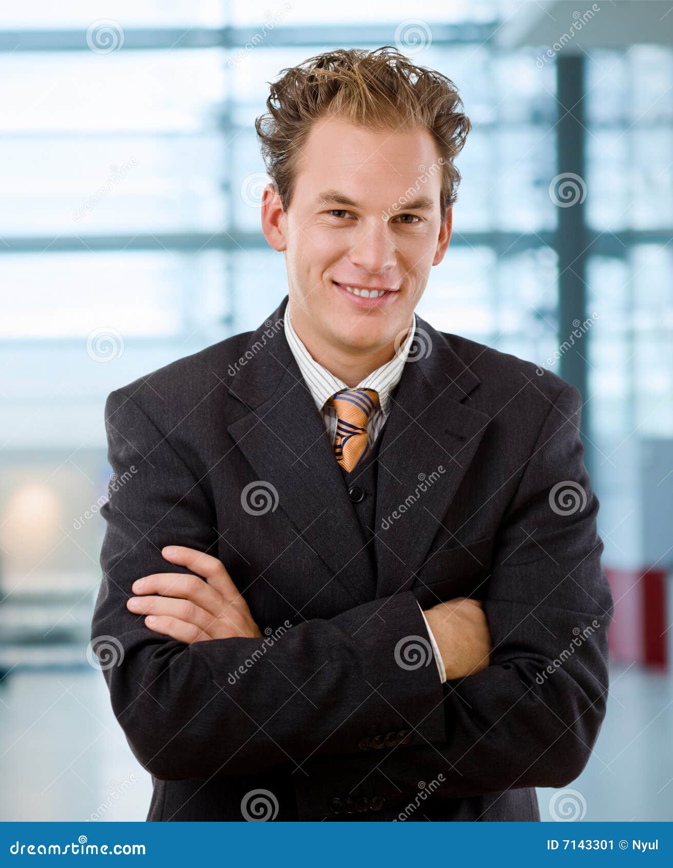 Portrait of Happy Businessman Stock Image - Image of determination ...