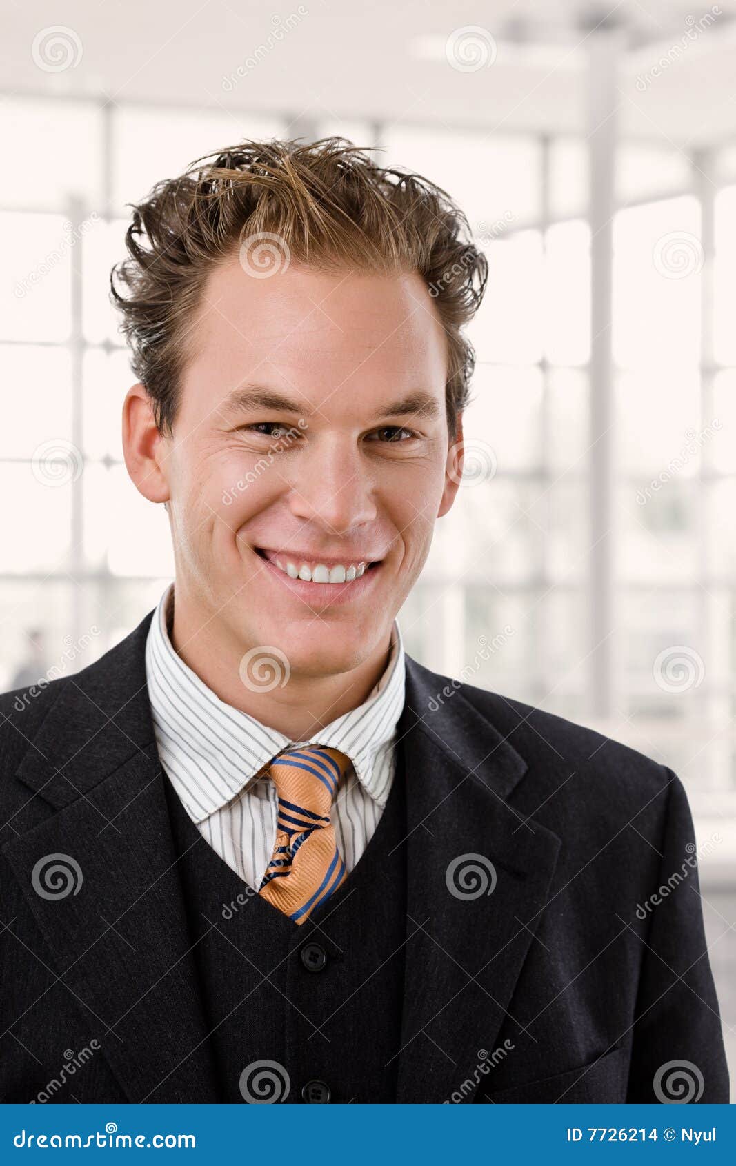 Portrait of Happy Businessman Stock Photo - Image of face, happiness ...