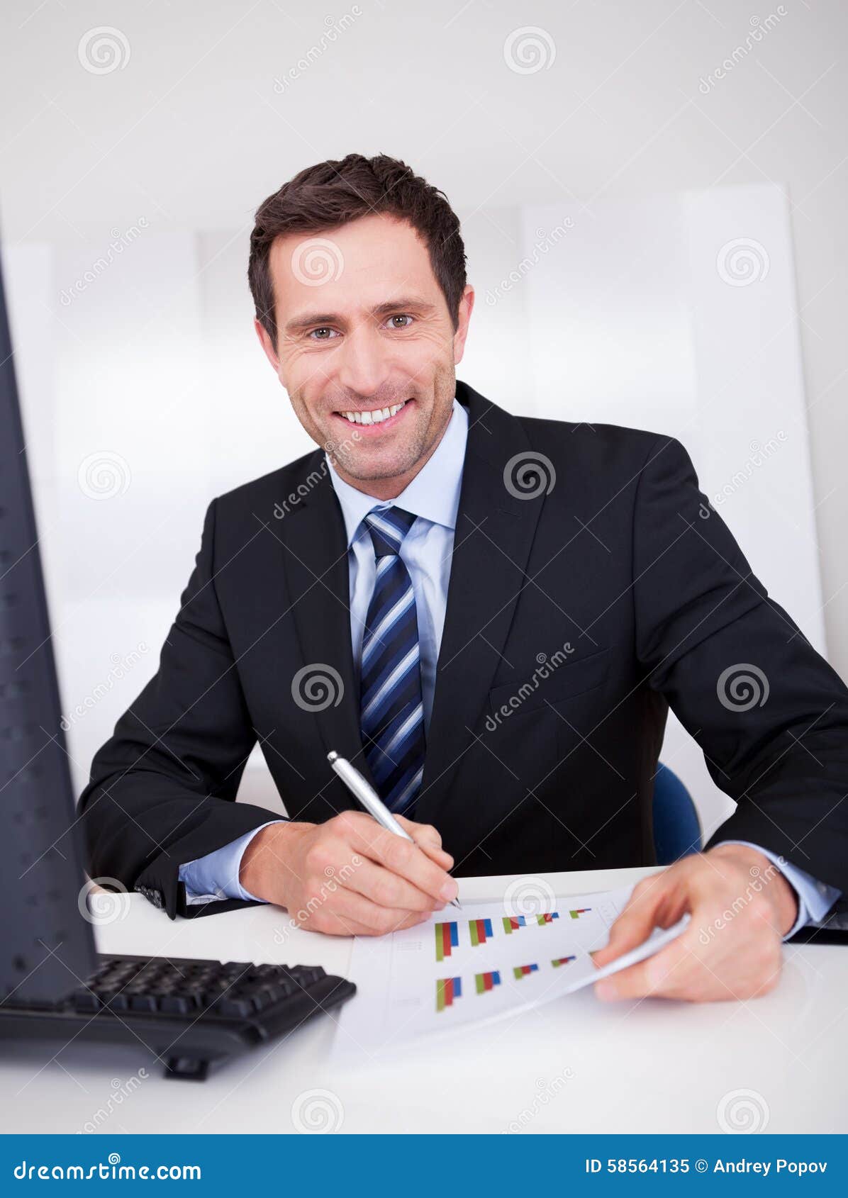 Portrait of Happy Businessman Stock Image - Image of leader, adult ...