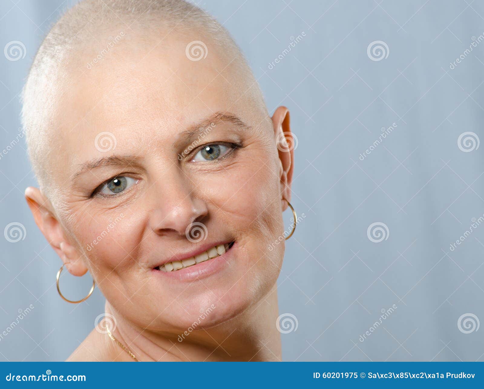 Portrait of Happy Cancer Survivor in Studio after Successful ...