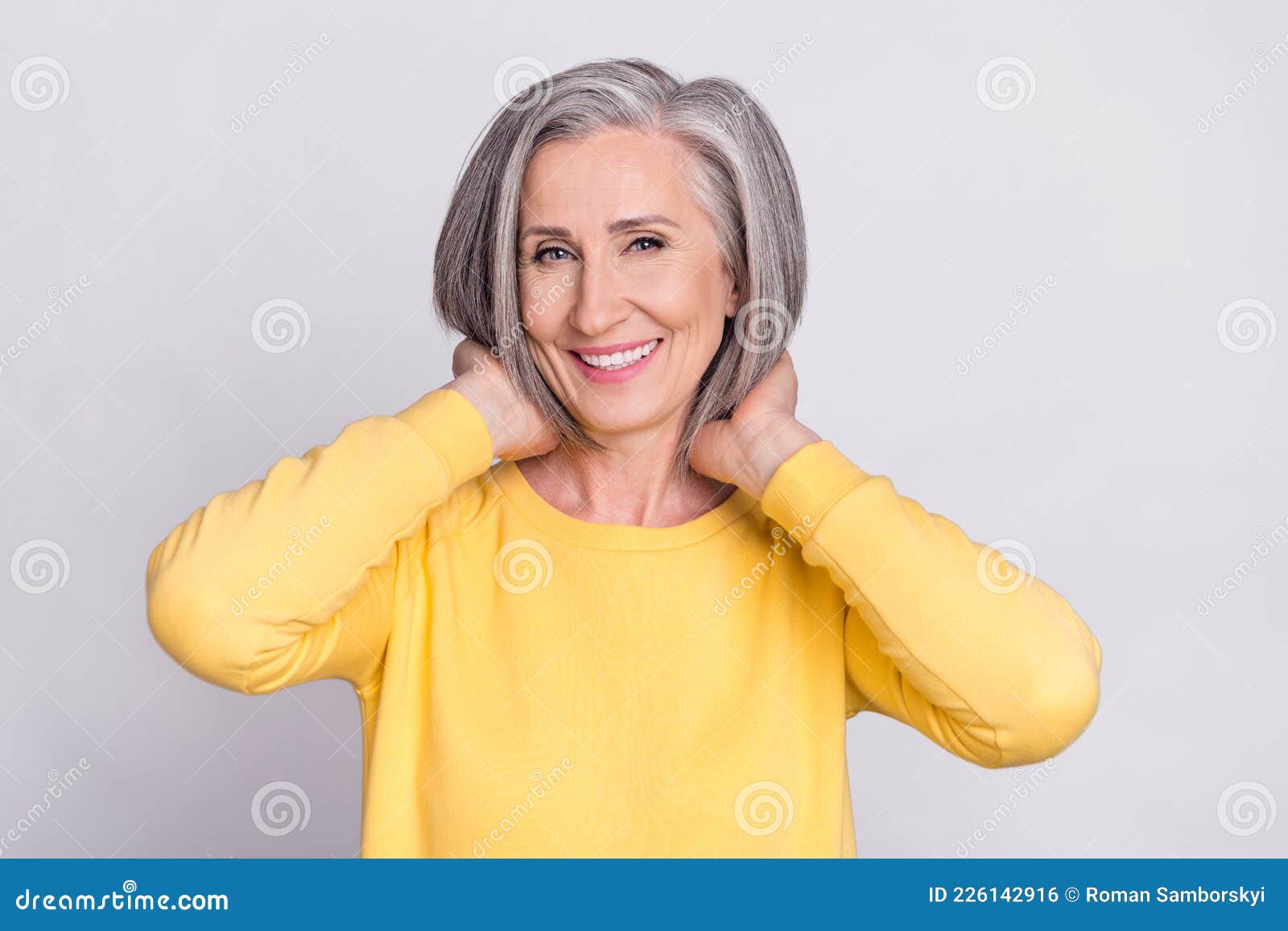 Portrait Of Happy Cheerful Good Mood Sweet Beautiful Woman With New