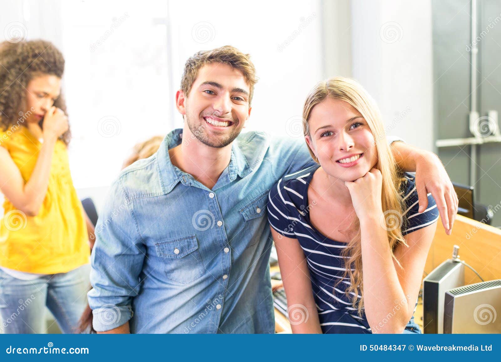 Portrait of Happy College Students Stock Image - Image of higher ...