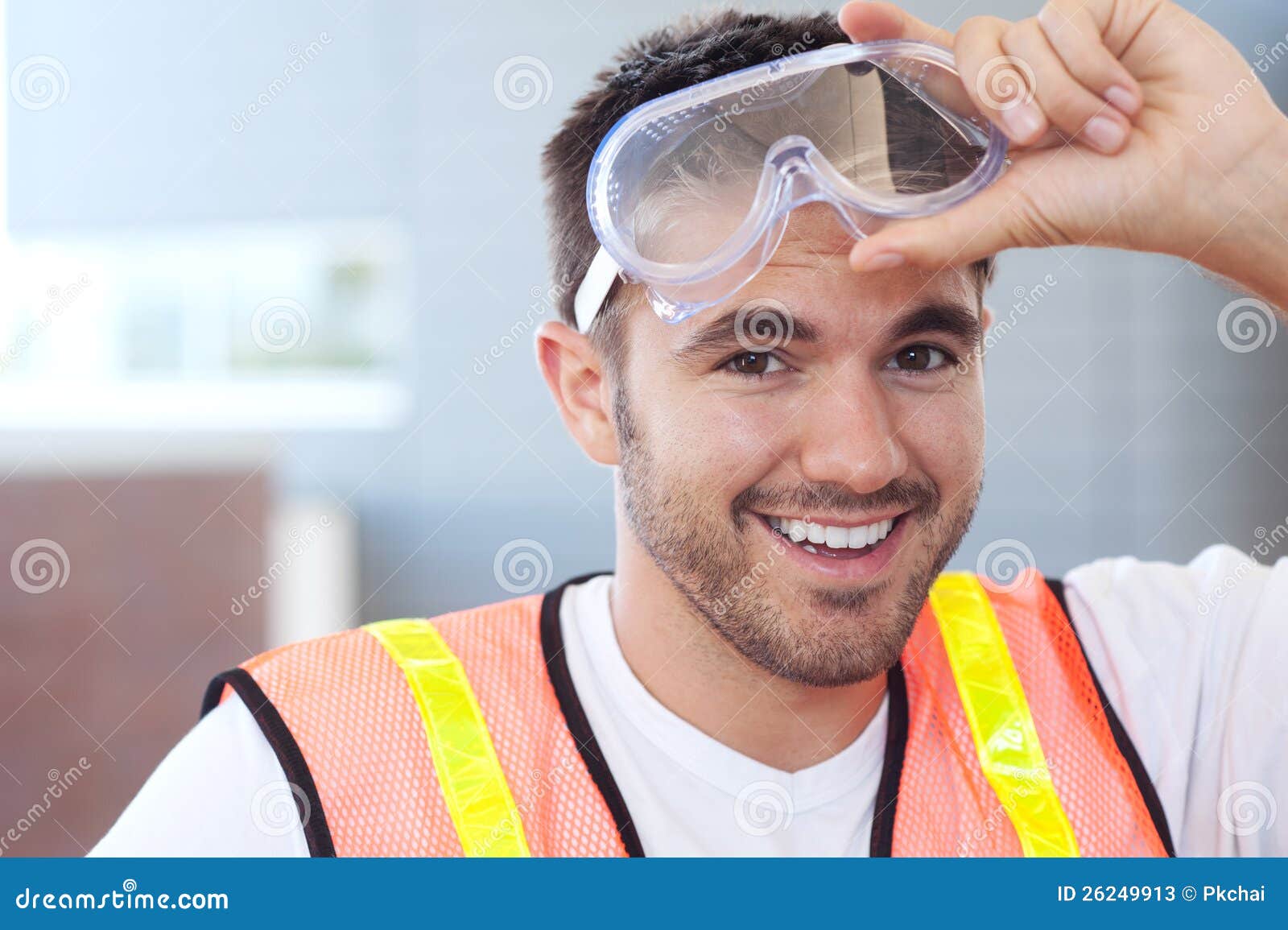 Portrait of a Happy Construction Worker Stock Image - Image of adult ...