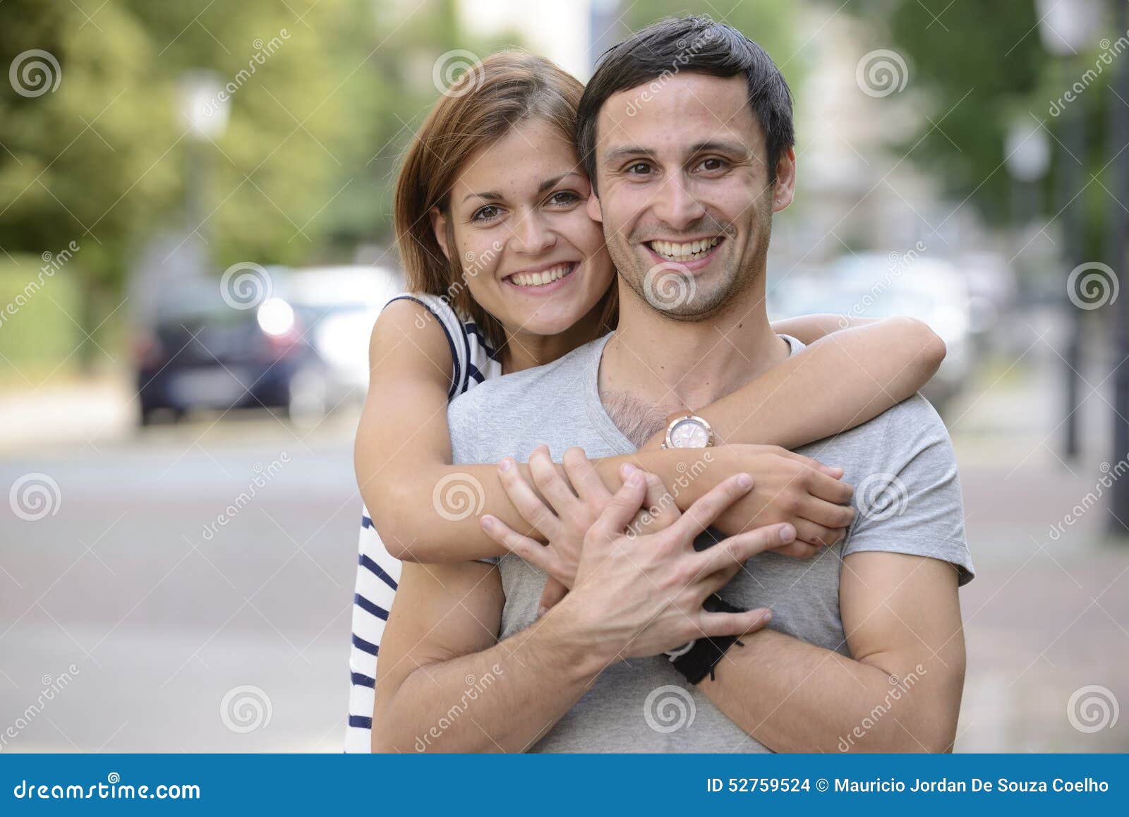 Portrait of a Happy Couple Hugging Stock Photo - Image of lover, beauty ...
