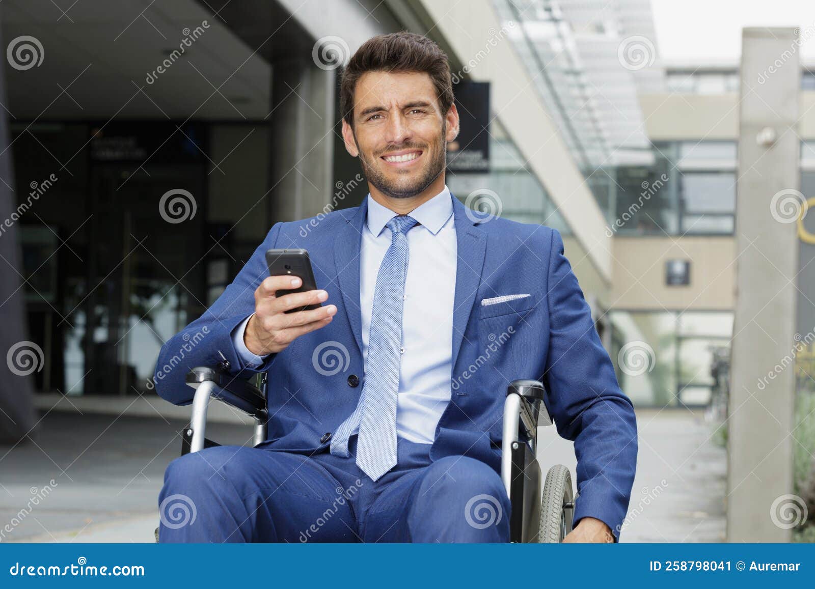 Portrait Happy Disabled Man on Wheelchair Stock Image - Image of ...