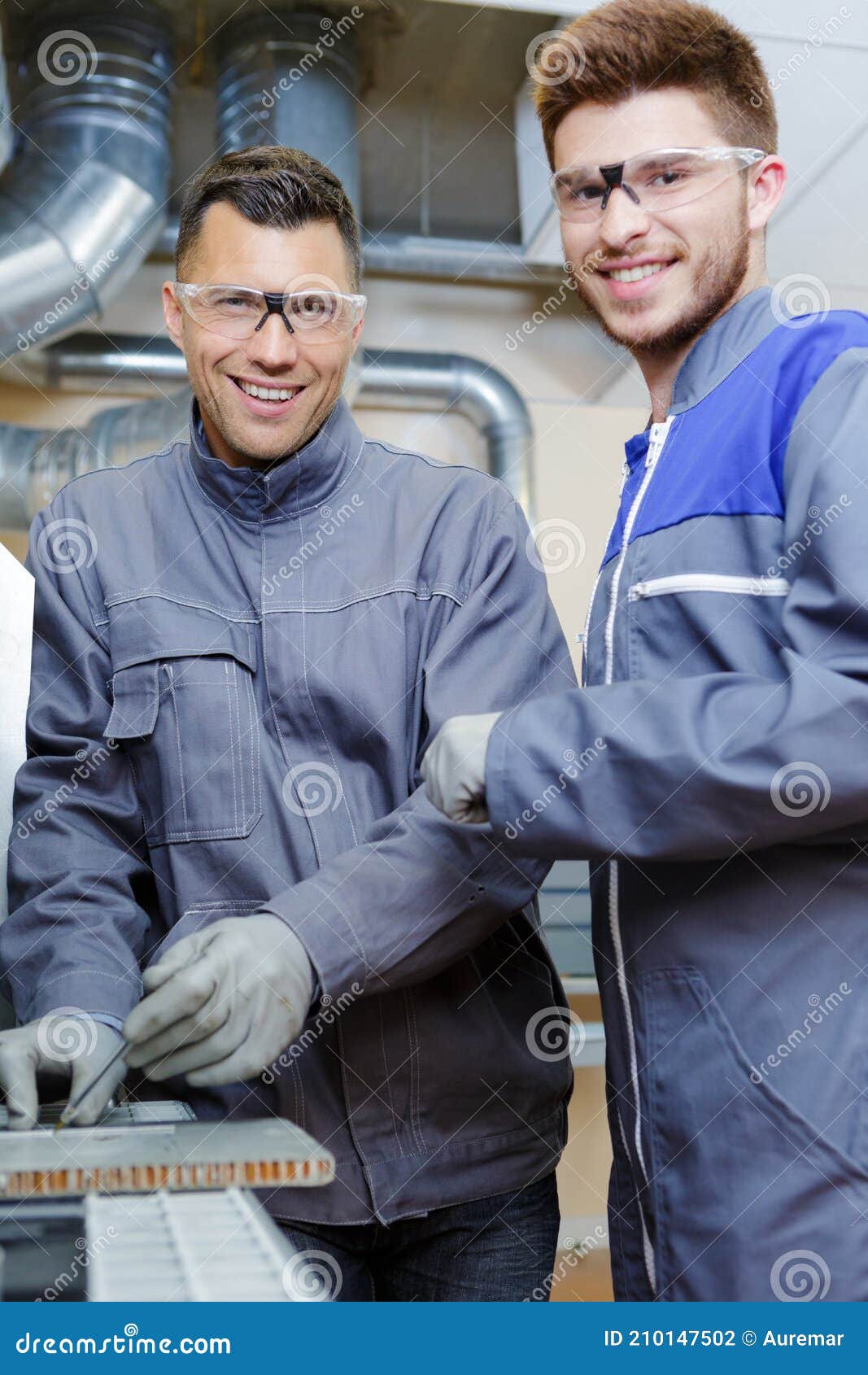Portrait Happy Employees in Factory Stock Photo - Image of appearance ...