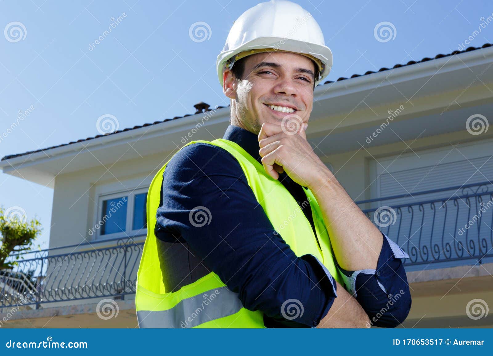 Portrait Happy Engineering Man Stock Image - Image of lifestyle ...