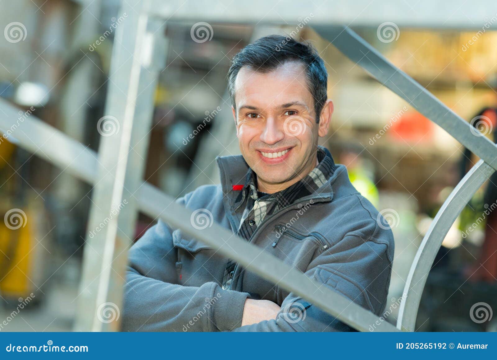 Portrait Happy Factory Worker Stock Photo - Image of business, handsome ...