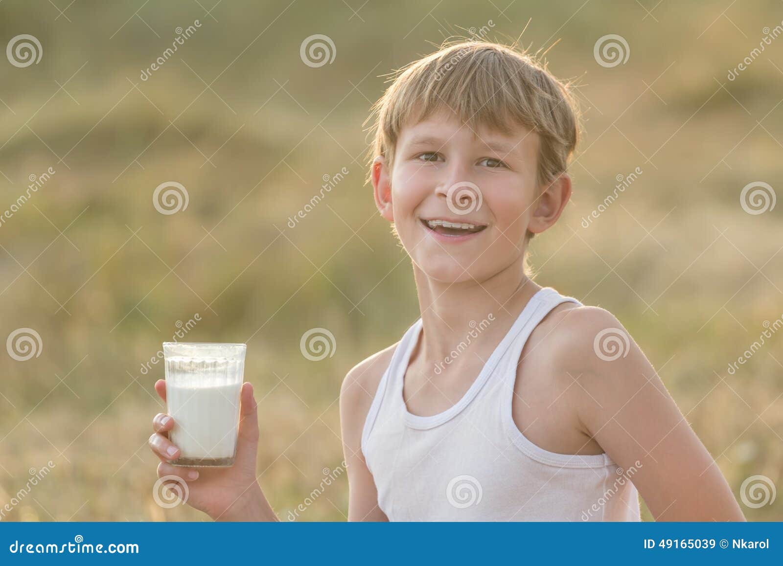 Portrait of Happy Farmer during Break in Field Stock Image - Image of ...