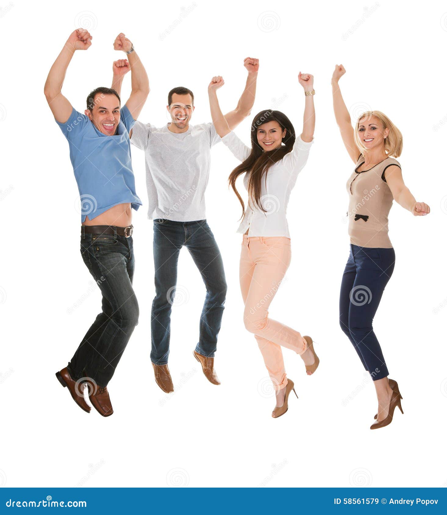 Portrait of Happy Friends stock image. Image of business - 58561579