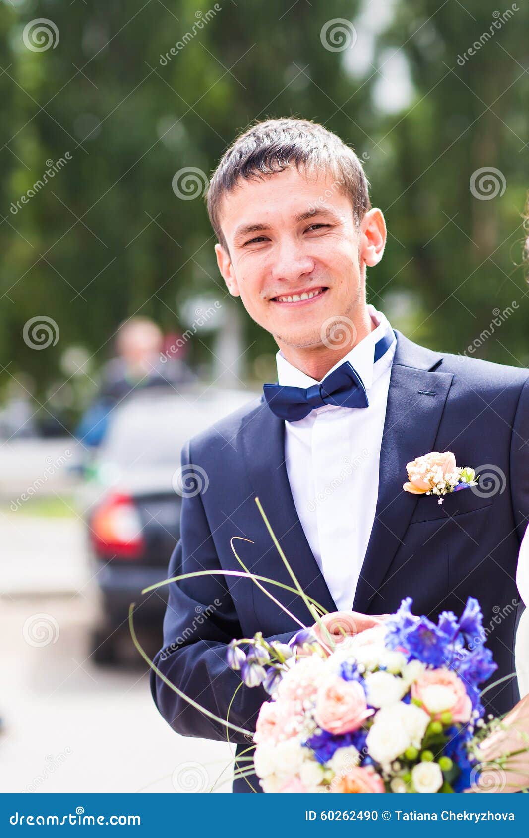 Portrait of the Happy Groom Stock Photo - Image of model, expression ...