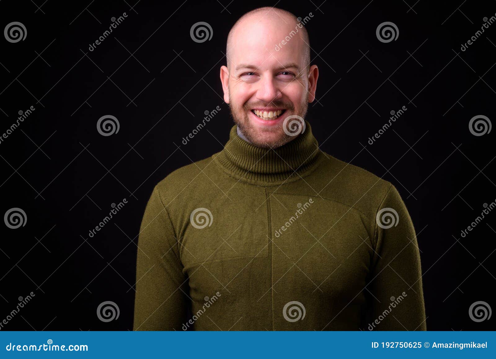 Portrait of Happy Handsome Bald Bearded Man Stock Image - Image of ... Portrait of Happy Handsome Bald Bearded Man Stock Image - Image of ...