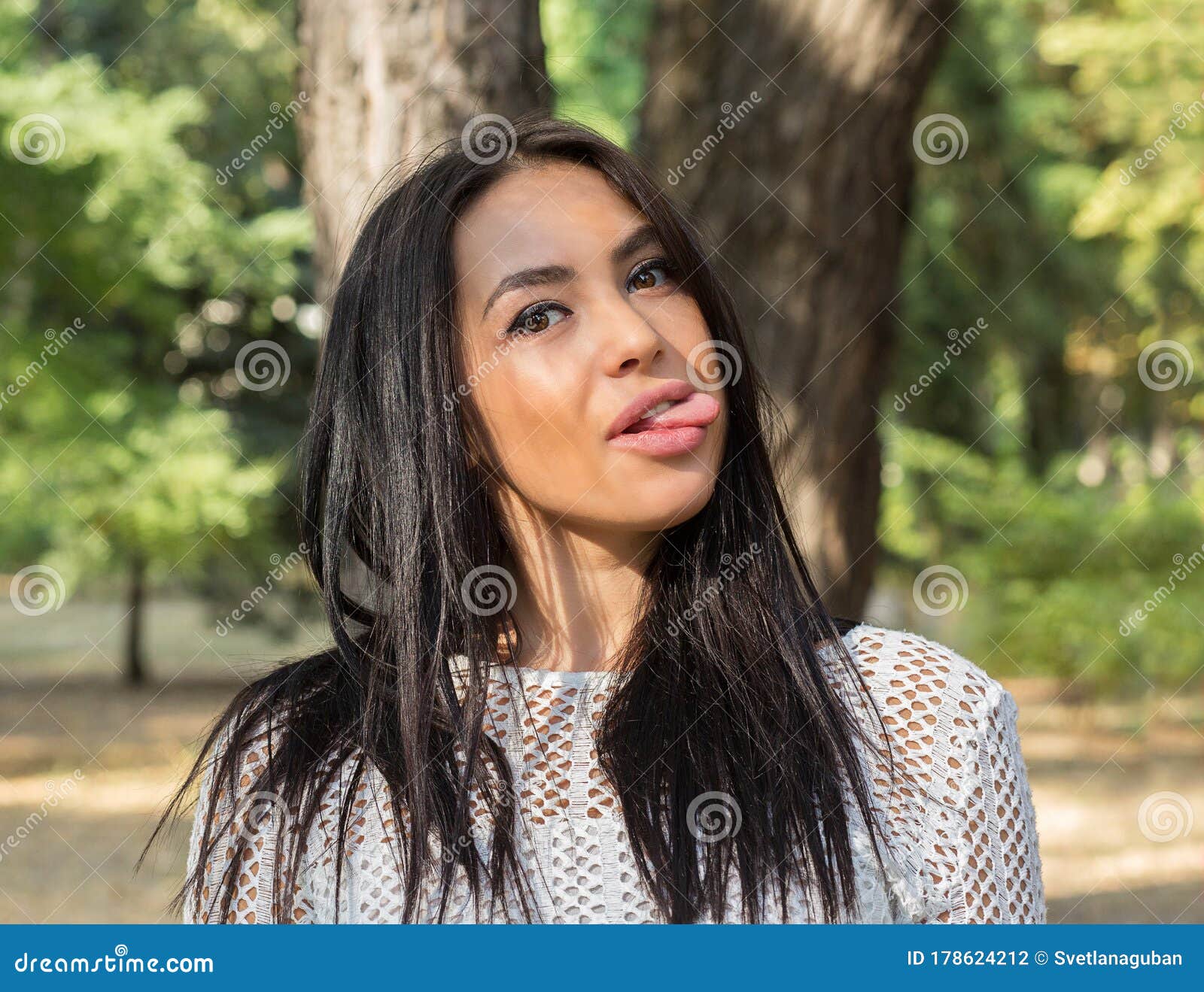 Portrait of Happy Indian Young Woman Sticking Tongue Stock Photo ... Portrait of Happy Indian Young Woman Sticking Tongue Stock Photo ...
