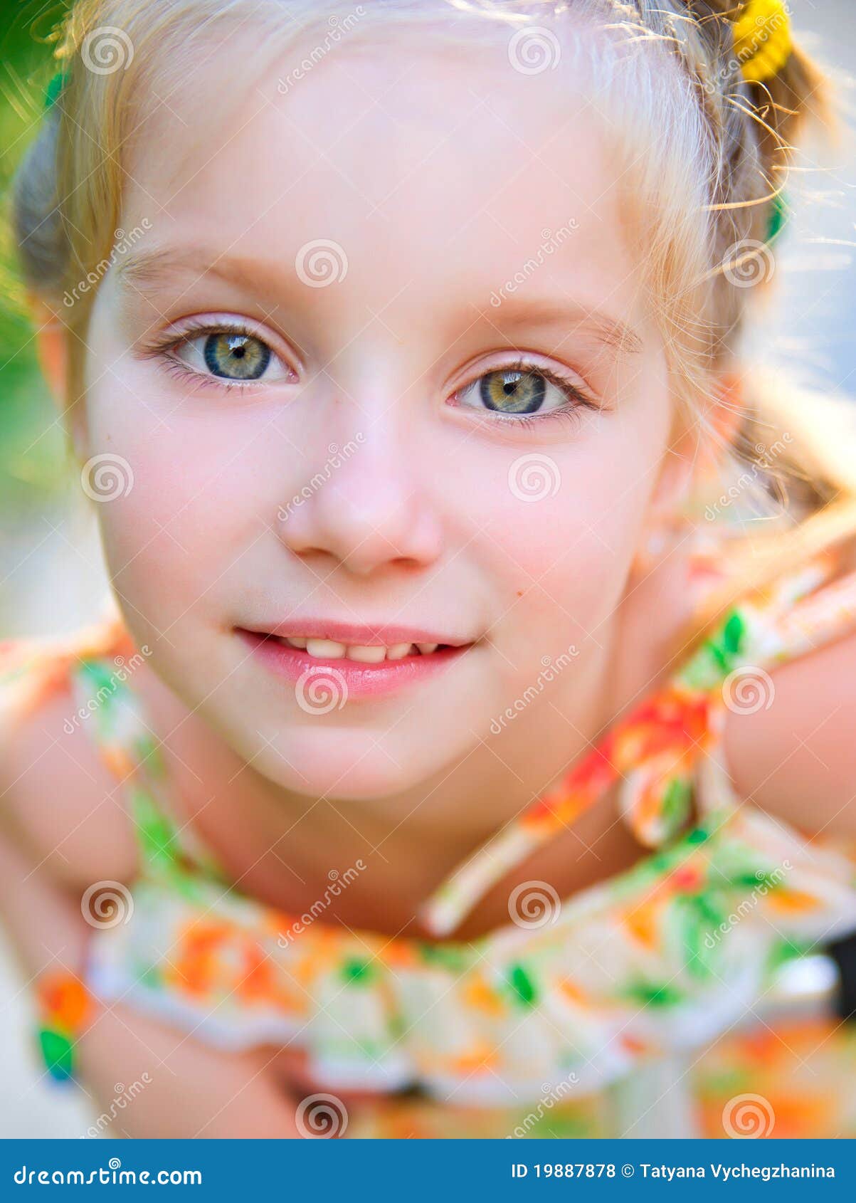 Portrait of a Happy Liitle Girl Stock Photo - Image of face, beauty ...