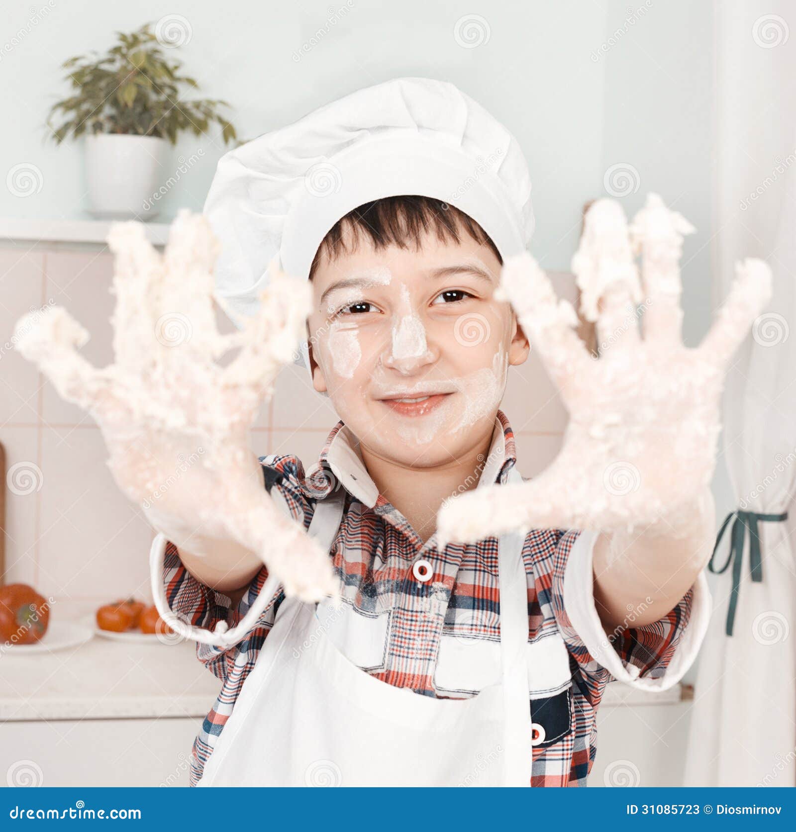 Portrait of a Happy Little Chef Stock Image - Image of funny, cook ...