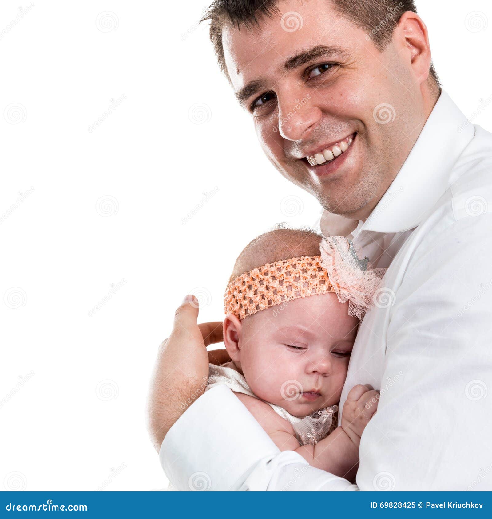 Portrait of a Happy Man with the Child Stock Image - Image of smile ...